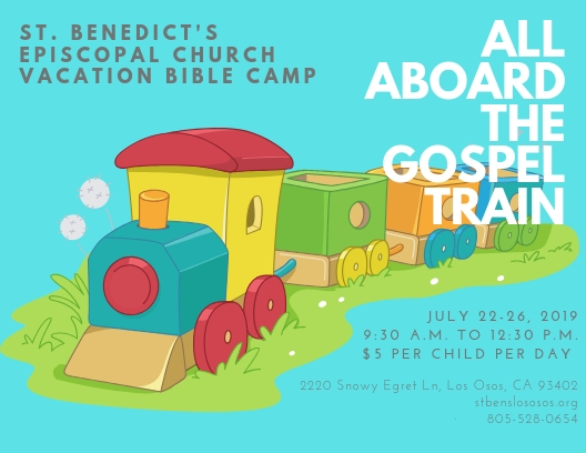 All Aboard the Gospel Train! Vacation Bible Camp | St Benedict's ...